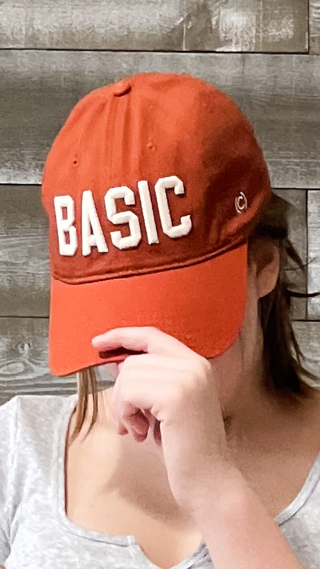 basic embroidered cotton ball cap for women in burnt orange – rivers + roads boutique