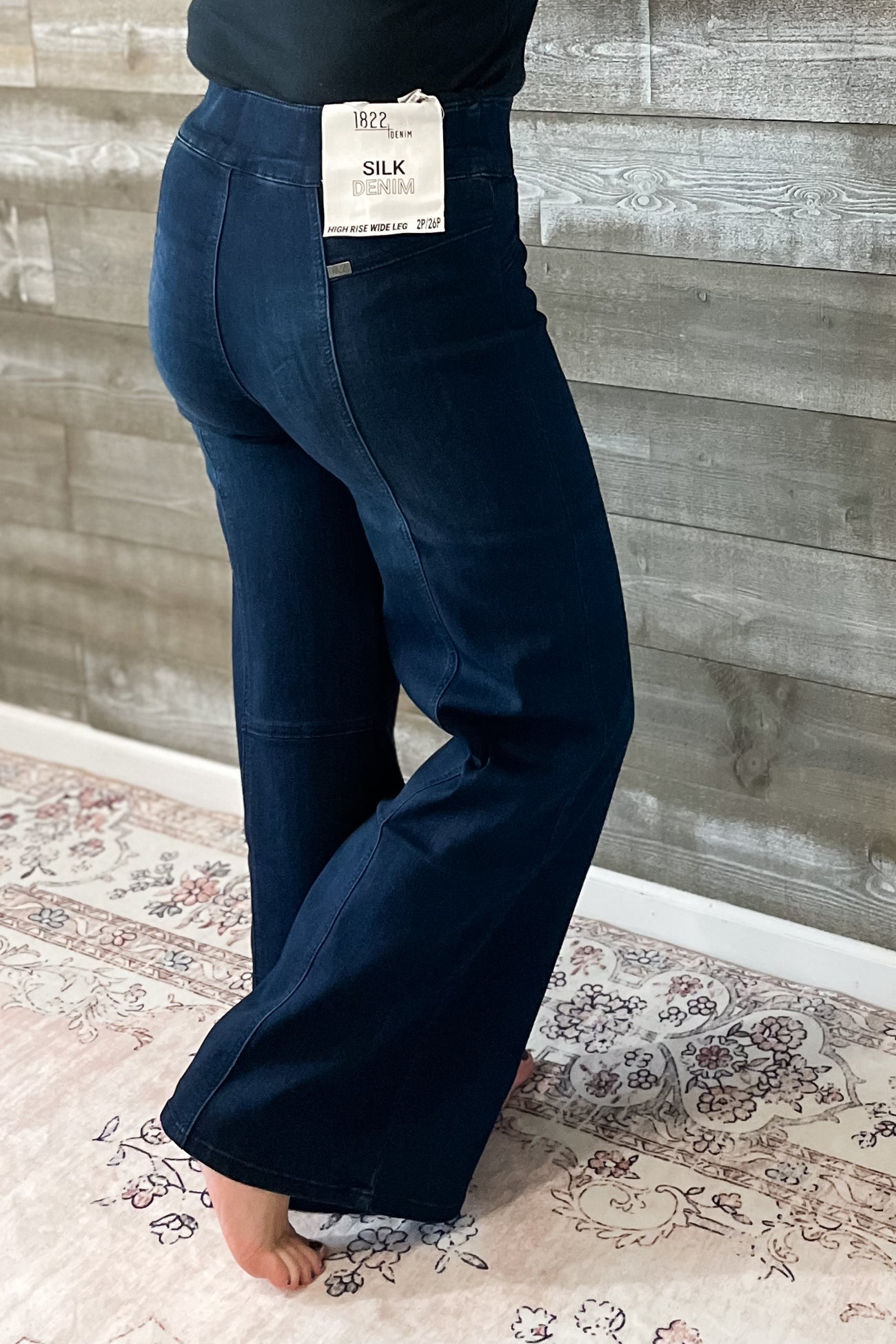 1822 Denim Petite High Rise PullOn Wide Leg Jeans Ab-solve Control Top ...
